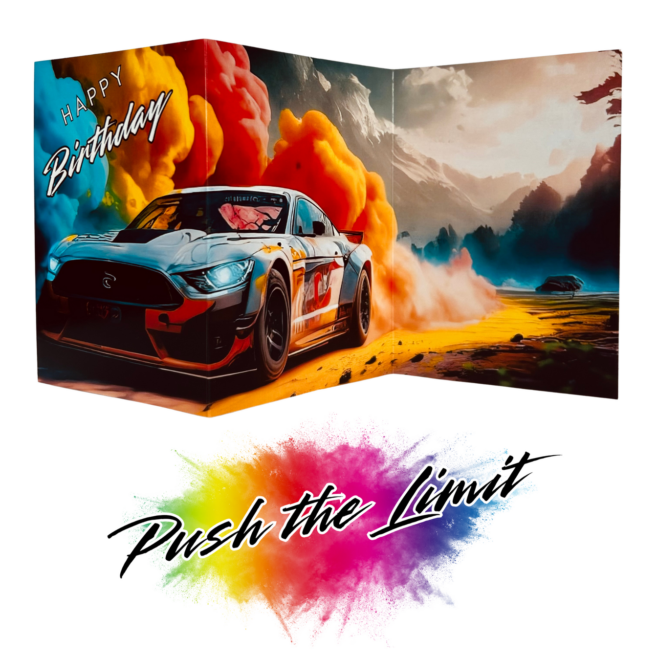 Rally Car Birthday Card, Motorsport Auto Racing Greetings Card for Race ...