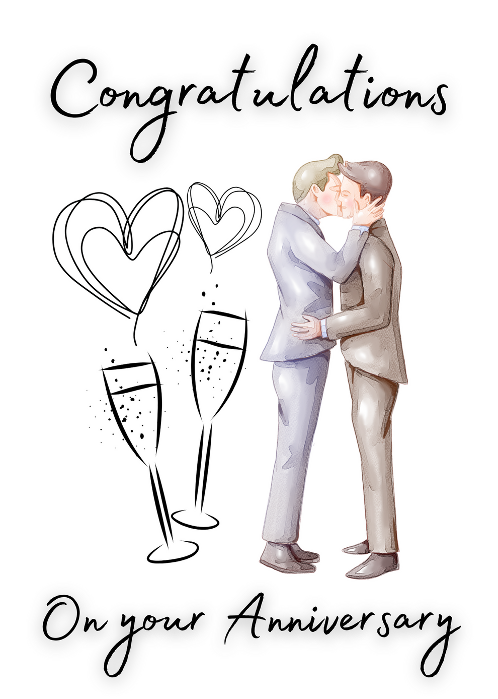 Gay Anniversary Card | Inclusive Anniversary Card | LGBT Card for him ...